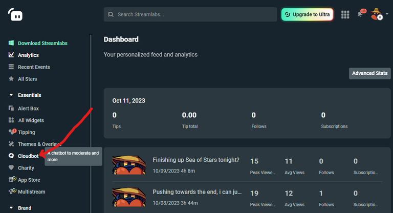Setting Up StreamLabs Cloudbot - Show Me Your Bot