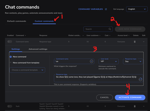 Shoutout Command for StreamElements (with game) - Show Me Your Bot